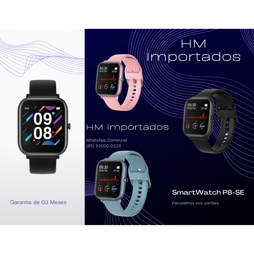 SmartWatch P8-SE | Shopee Brasil