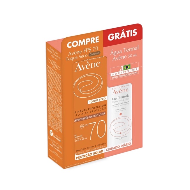 Kit Avene (Protetor Solar com cor + Água Termal) | Shopee Brasil