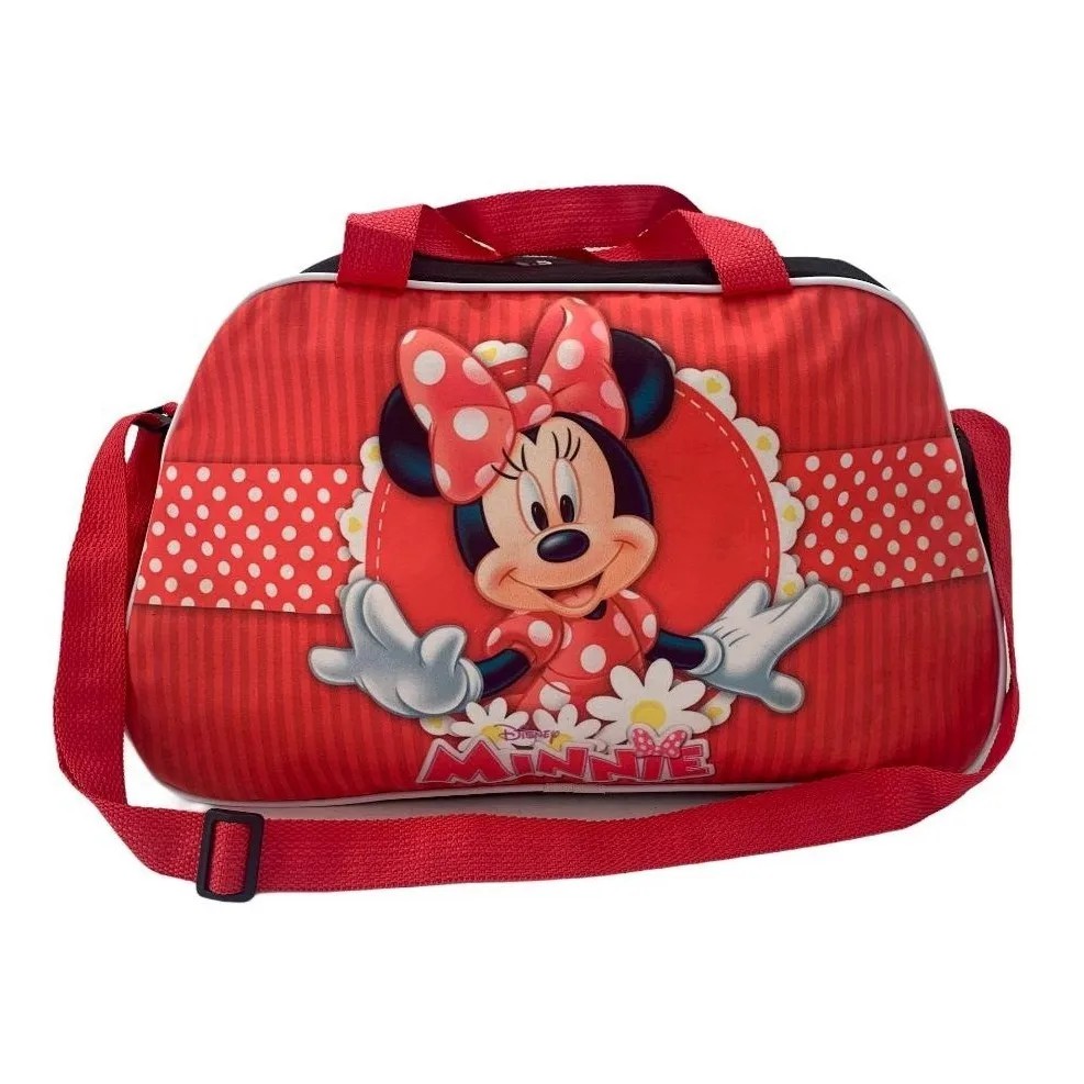 Bolsa Infantil Ou Sacola Viagem Minnie Mouse Flores Criança F5 G ...