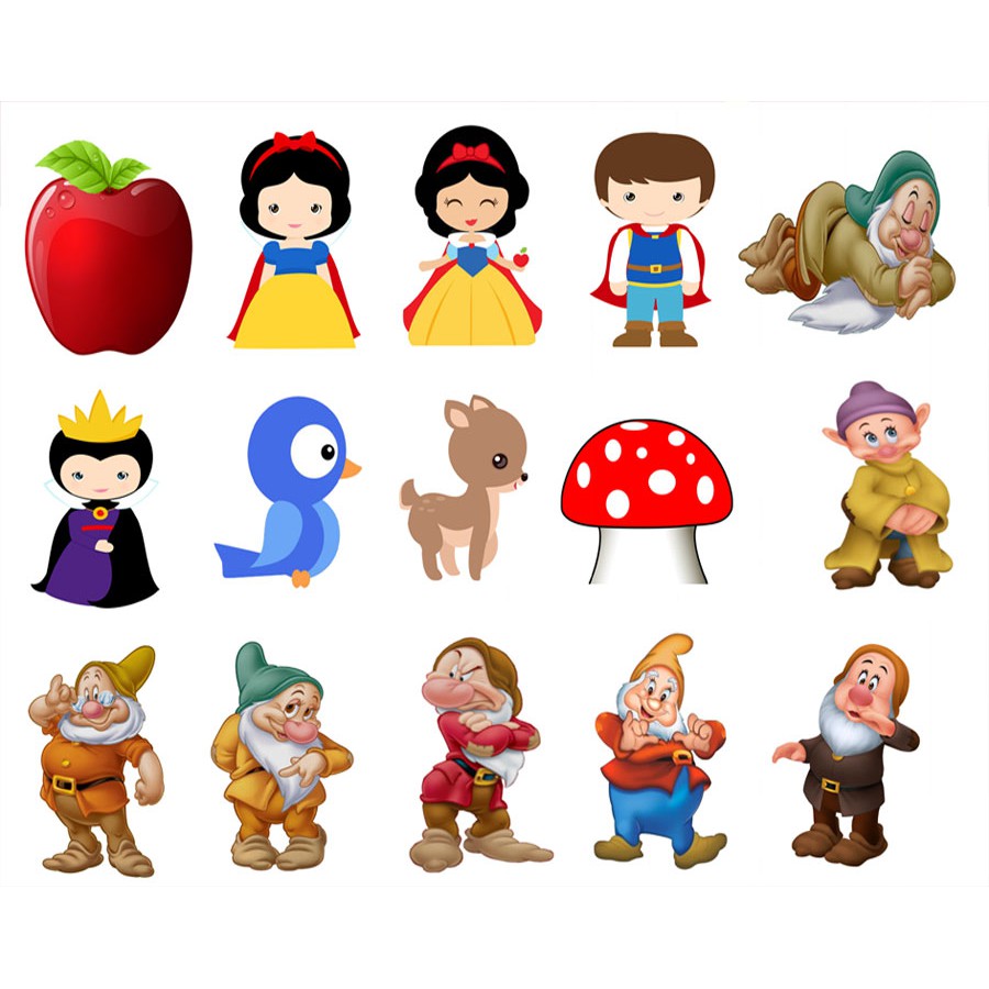 50 Apliques Branca de Neve e os 7 anões | Shopee Brasil