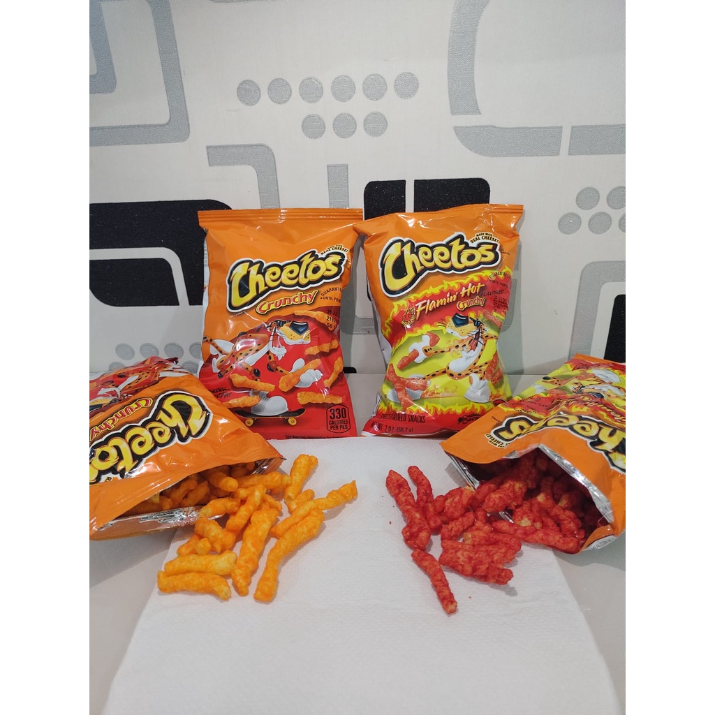 Cheetos Crunch [ou] Cheetos Flaming' Hot Crunch (2oz) | Shopee Brasil