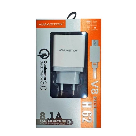Carregador Fonte 8.1A E Cabo Usb Tipo V8 H'Maston H62-1 | Shopee Brasil