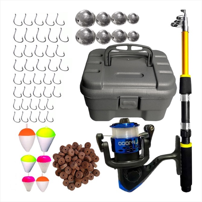 Kit Pesca Completo Com Vara Molinete + Acessórios Pesca | Shopee Brasil