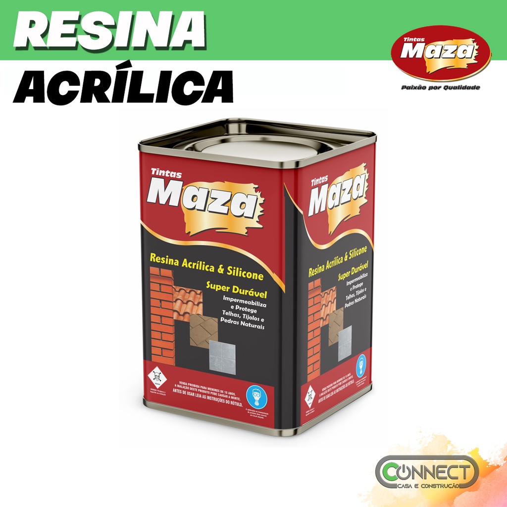 Resina Acrílica Incolor Brilhante 18l Base Solvente Maza | Shopee Brasil