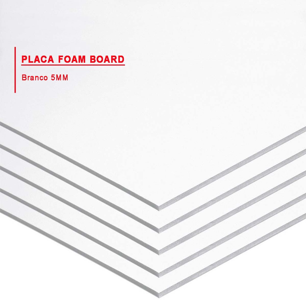 Placa Foam Board Branco 30x40 Papel Espuma Contracole 4 Unid | Shopee ...