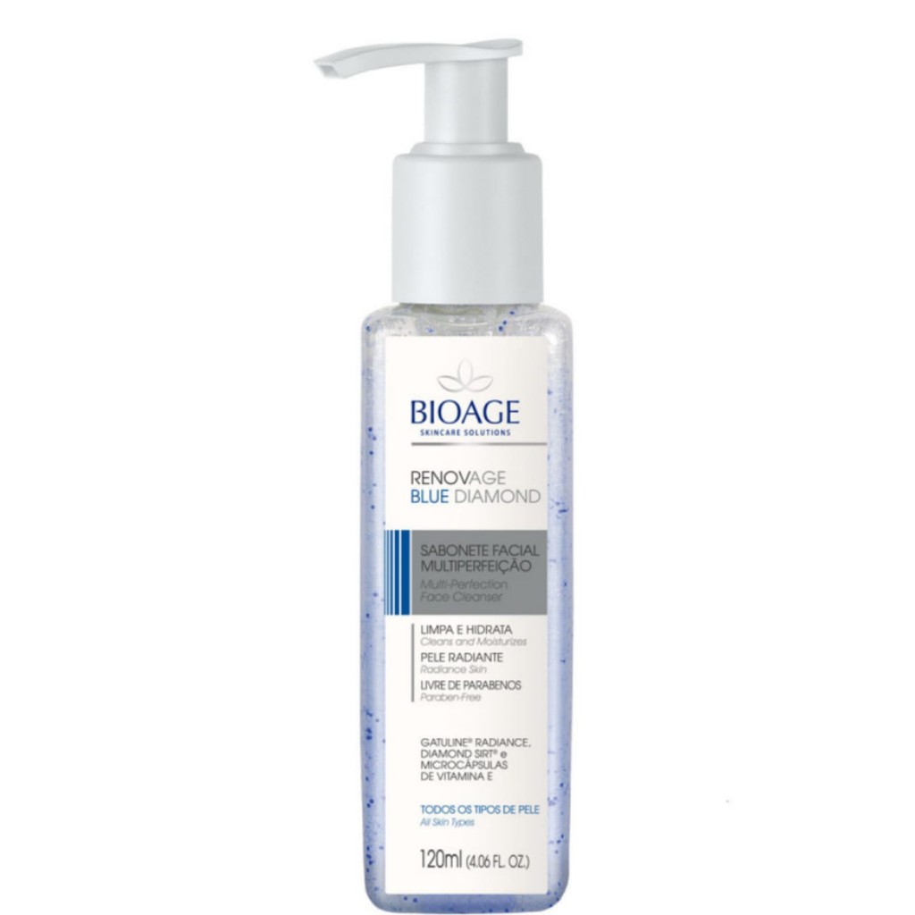 SABONETE FACIAL MULTIPERFEIÇÃO - RENOVAGE BLUE DIAMOND CLEANSER - 120ML ...