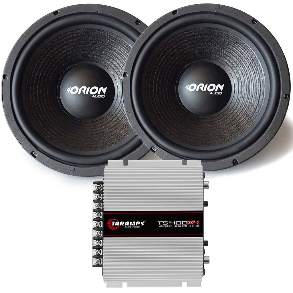 Kit 2 Subwoofer Orion 200 Rms Preto + Modulo Taramps Ts400x4 | Shopee ...