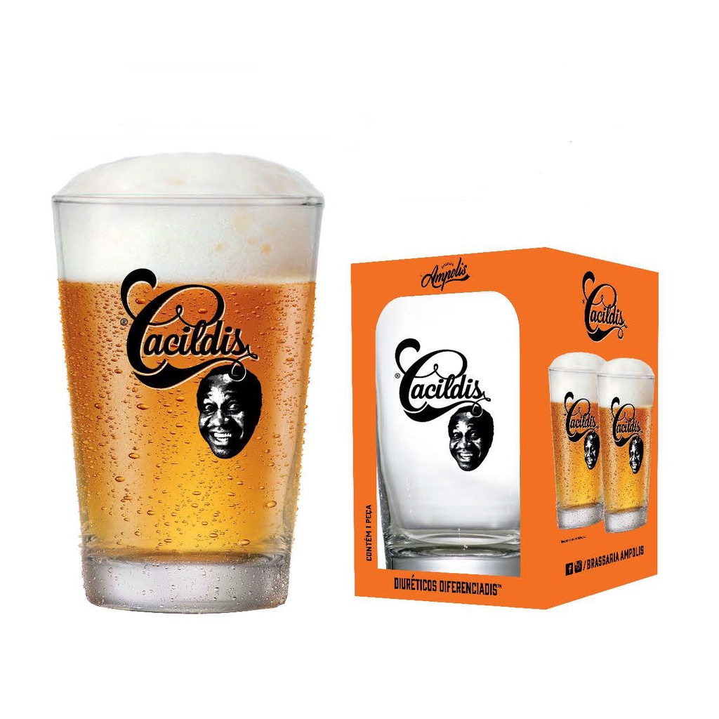 Copo De Cerveja Cacildis Vidro - 300ml | Shopee Brasil