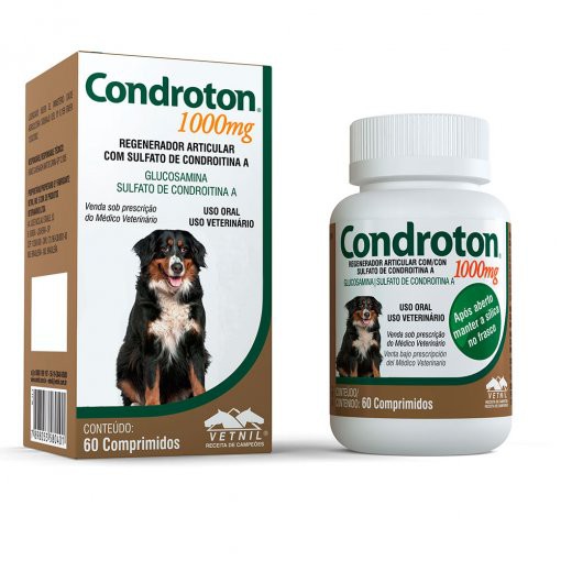 Condroton 1000mg Regenerador Articular - Vetnil - 60 Comprimidos ...