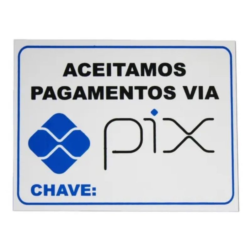 Placa Aceitamos Pagamento 30x20cm | Shopee Brasil