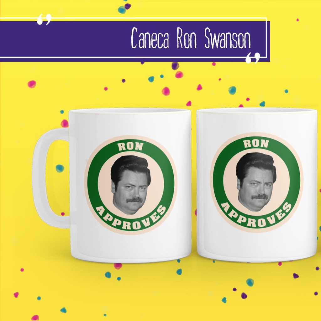 Caneca Ron Swanson (série parks and recreation) | Shopee Brasil