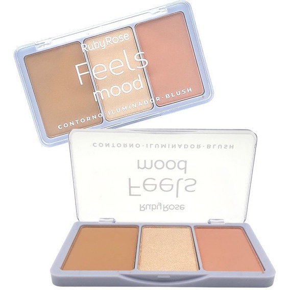 Paletas Blush e Iluminador - Ruby Rose Feels Mood | Shopee Brasil