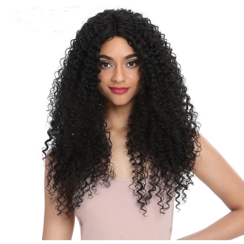 Peruca Cacheada Orgânica 65cm Preta Lindíssima 280gr | Shopee Brasil