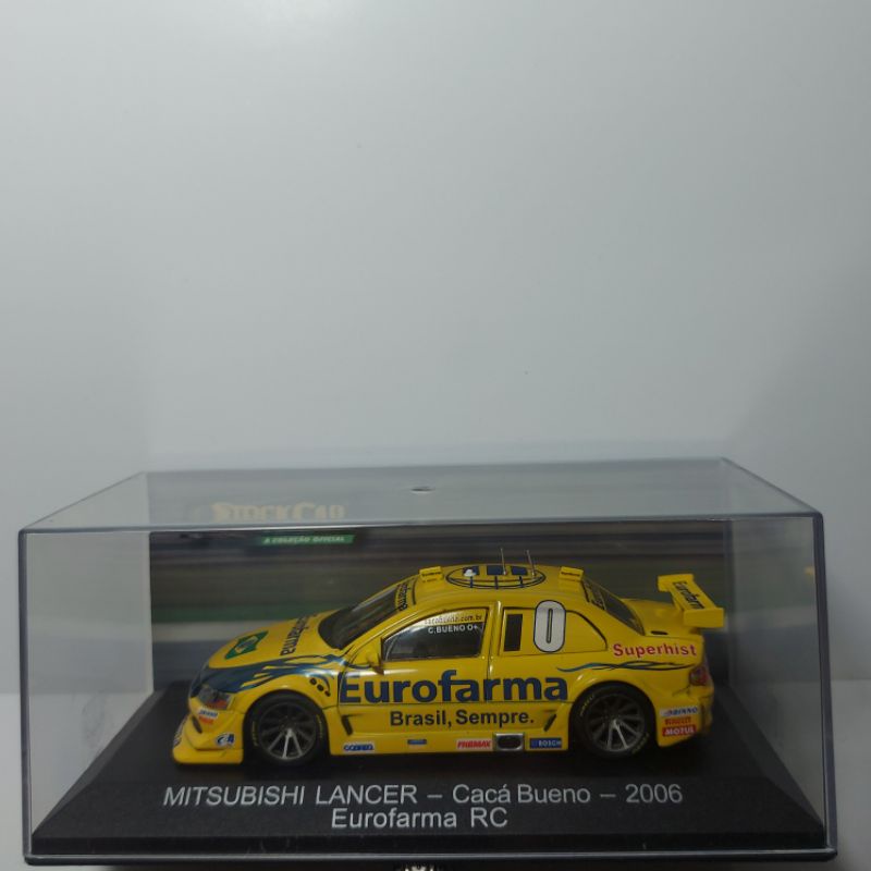 Mitsubishi Lancer Cacá Bueno 2006 Eurofarma RC Stock Car 1/43 | Shopee Brasil