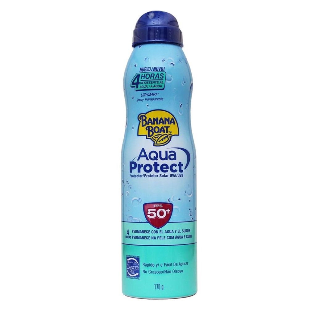 Protetor Solar Aerosol Banana Boat aqua Protect FPS 50 170g | Shopee Brasil