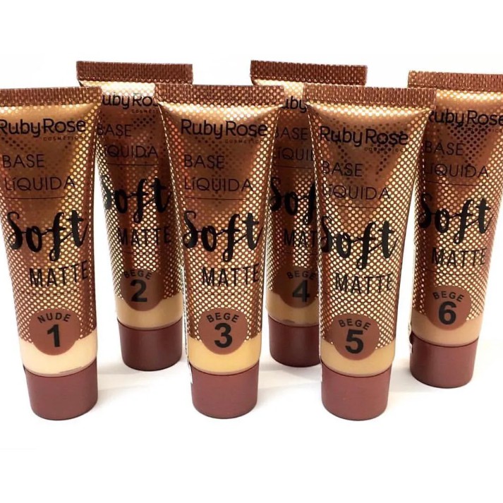 kit 2 Base Liquida Ruby Rose Matte CAFE | Shopee Brasil