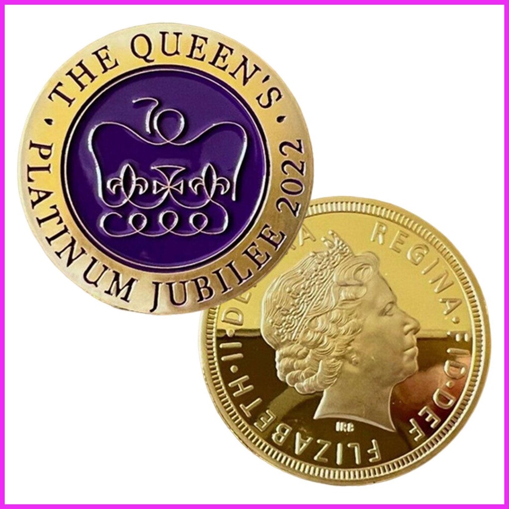 Platina Jubilee Moeda Comemorativa Britânica Rainha Elizabeth II ...