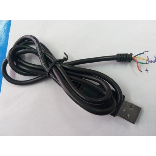 Kit Com 50 Cabo Conector Usb Macho Diy 2.0 Usb 4 Vias 80cm | Shopee Brasil