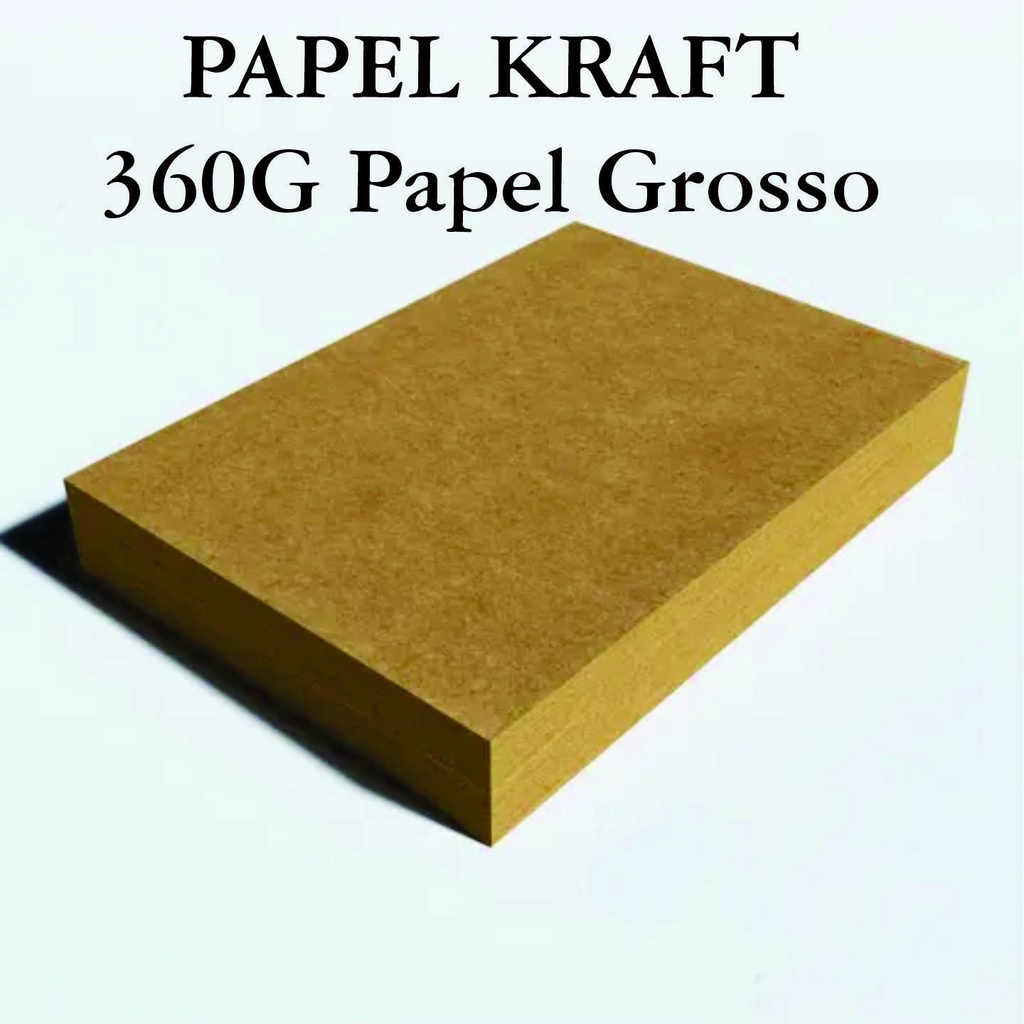 Papel Especial craft Kraft 360g A4 50 Fls Moldes, Recortes, Vincos ...