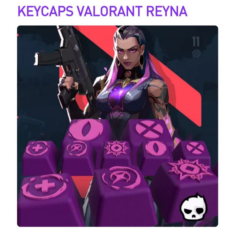 kit Keycaps Valorant REYNA (PRODUZIDO EM 3D) Teclado PADRÃO MECÂNICO ...