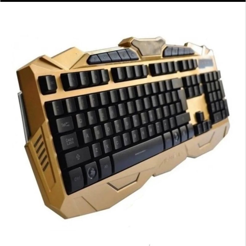 Teclado Membrana V100 Super XBlaster LED RGB Golden | Shopee Brasil