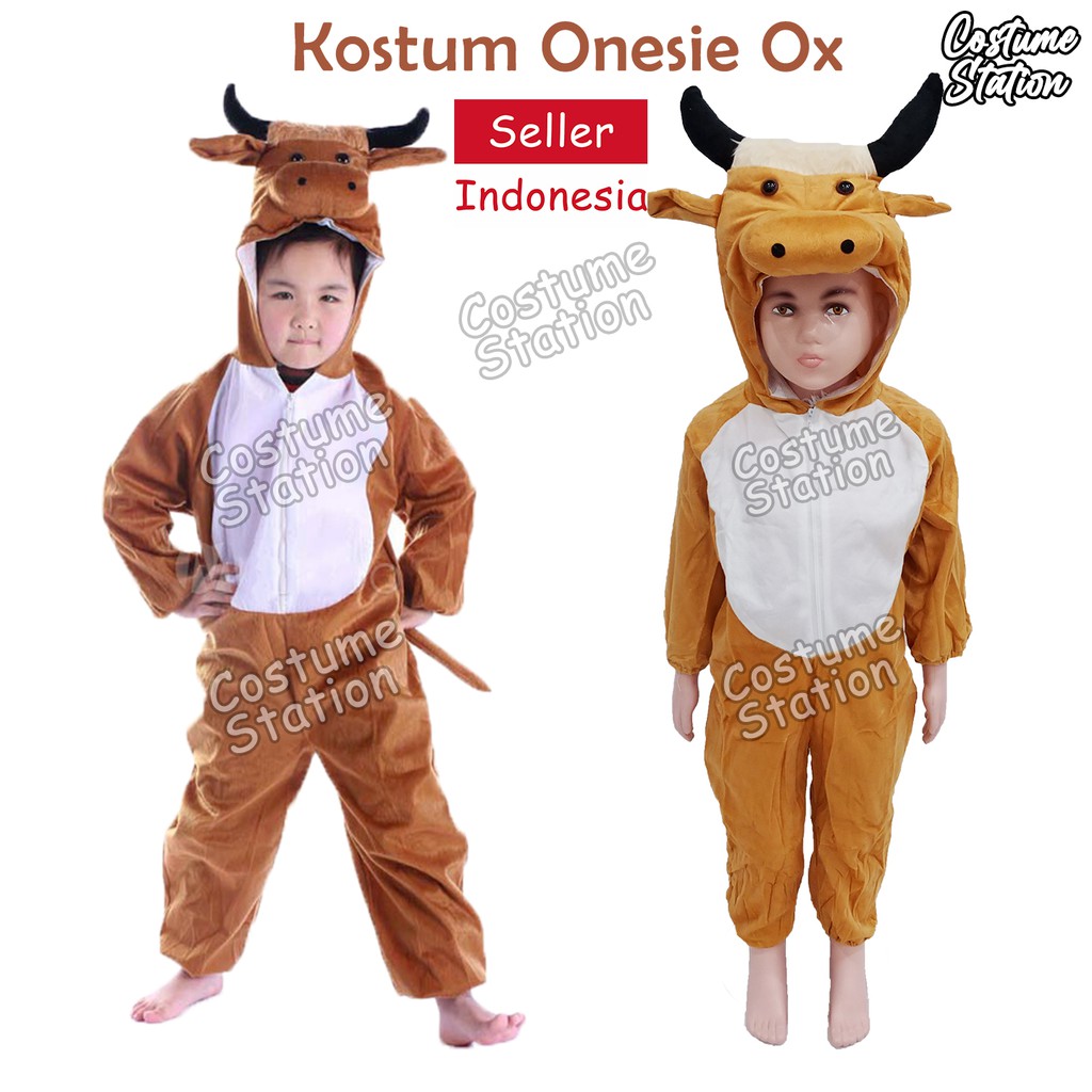 Onesie Ox Traje De Boi/Animal Vaca Bull Boy | Shopee Brasil