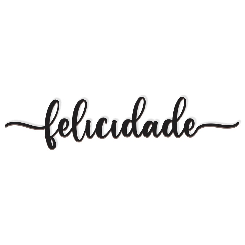 Felicidade Lettering 43x10cm em Madeira MDF Apliques de Parede | Shopee ...
