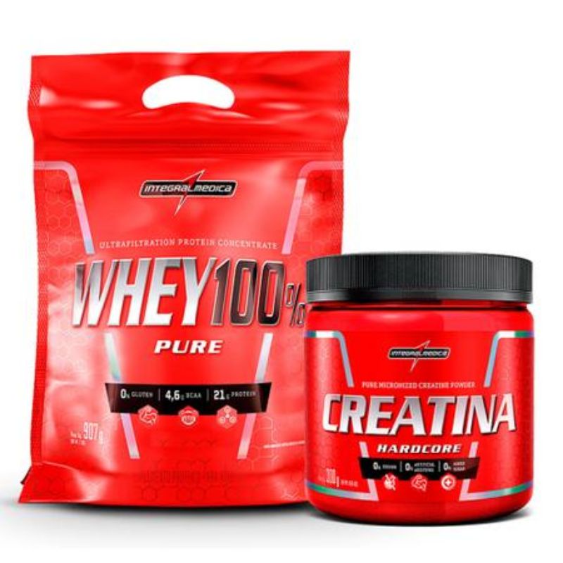 Whey 100 Refil 907g Creatina 300g Integralmedica Shopee Brasil