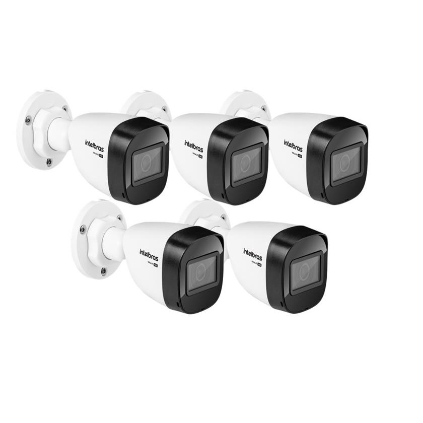 Kit Com 05 Cameras Analogica Intelbras Vhd 1120 B G6 20mts | Shopee Brasil
