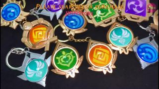 Chaveiro JINN Genshin Impact Keyring Novo Sumeru:Dendro Vision De Vidro ...