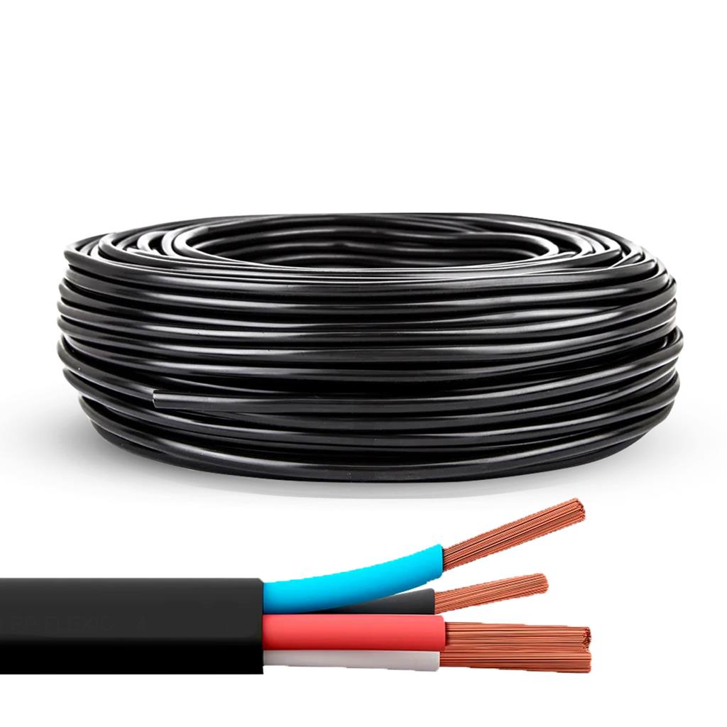 Cabo Pp 500V Pvc 4 Vias 1,50Mm Preto 70G 100 Metros | Shopee Brasil
