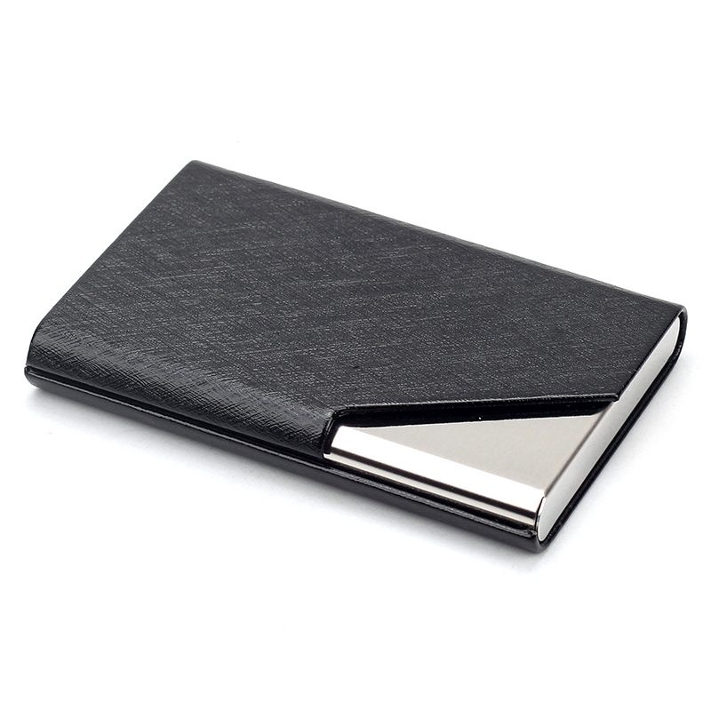 Porta-Cartões De Visita Em Couro PU Bolso Metal Fino Com Fivela ...