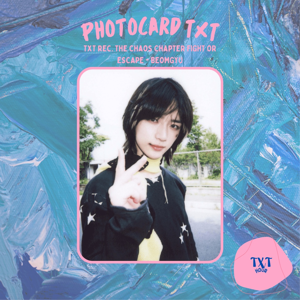 PHOTOCARD TXT (TOMORROW X TOGETHER) TXT REC. THE CHAOS CHAPTER FIGHT OR ESCAPE - BEOMGYU | kpop ...