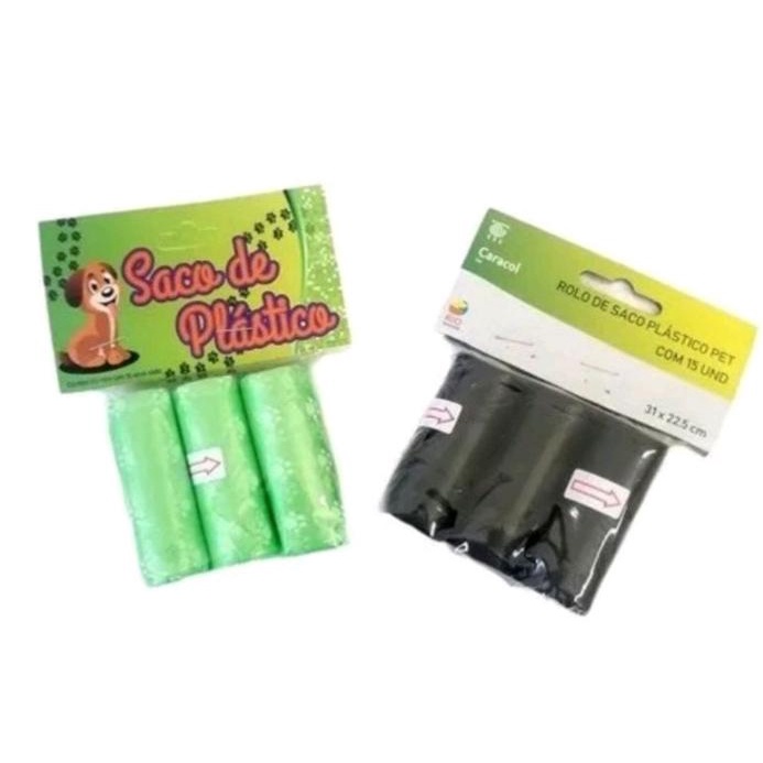 Refil Cata Caca Cão Pet Saquinhos Saco Coletor Coco Fezes | Shopee Brasil