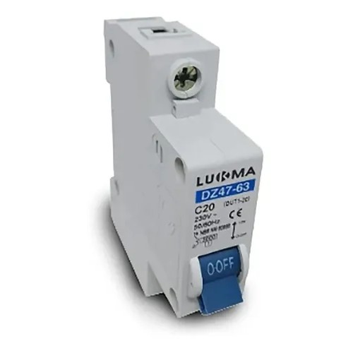 Disjuntor UNIPOLAR DIN Curva C 6A/10A/16A/20A/25A/32A/40A/50A/63A - Lukma | Shopee Brasil