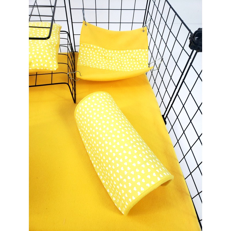 Kit de Enxoval Para porquinho da Índia Com Toca + Rede + Porta Feno ...