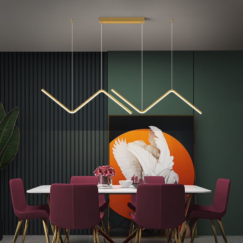 Led Wave Line Net Luz Vermelha Restaurante Nordic Luster Moderno E ...