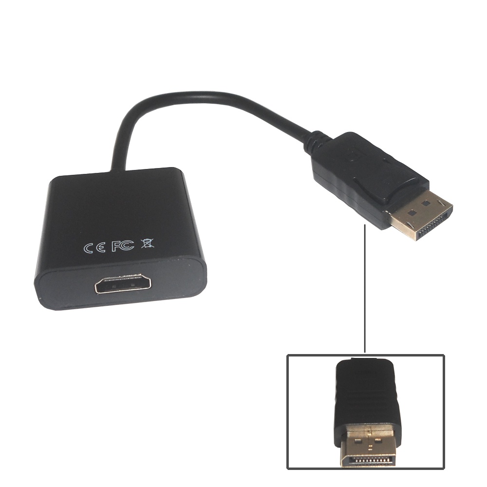 Conversor Adaptador Displayport Macho pra HDMI Femea AU 8803 | Shopee ...