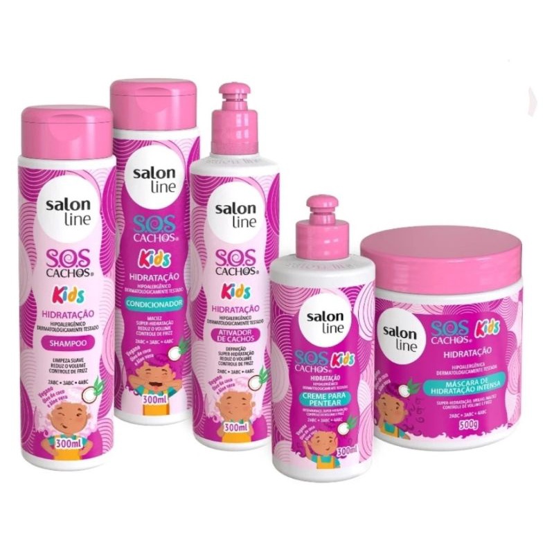 Kit capilar Sos Kids 5 Produtos Salon Line | Shopee Brasil