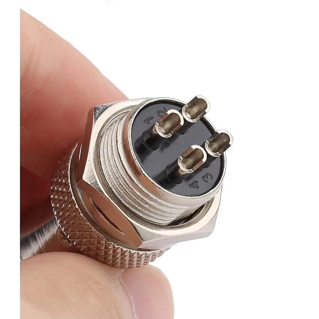 Conjunto Conector Radio Ptt 4 Pinos Metal - Px Vhf Hf Py / 5 PARES ...