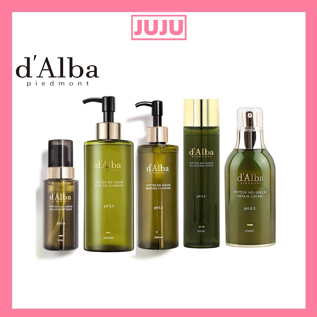 d'Alba / Peptide No Sebum collection / Balancing Toner 145ml, Mild Gel ...