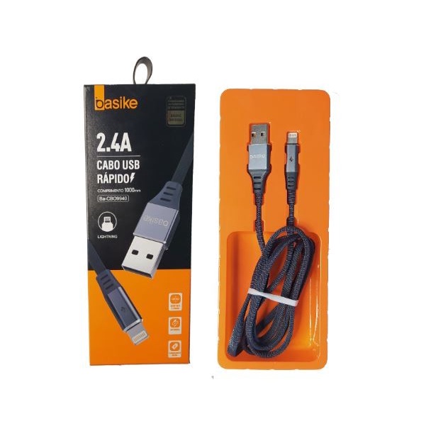 Cabo Basike USB V8 Android - Original 2.4A | Shopee Brasil