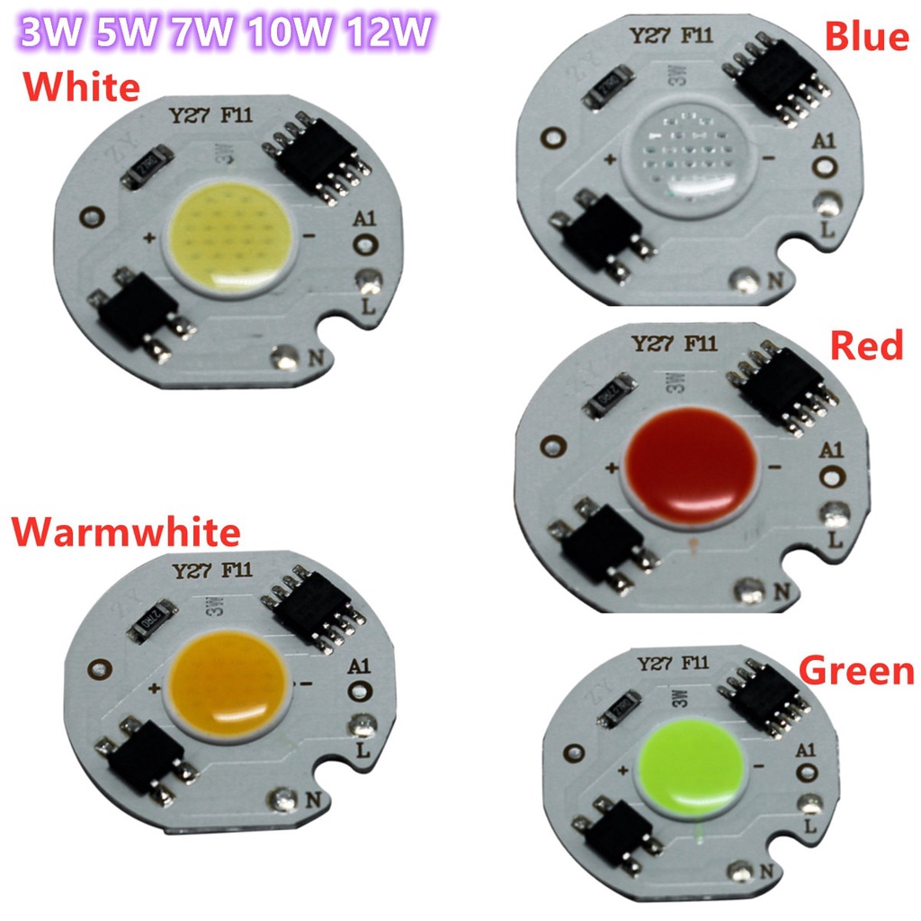 5pçs Alta Voltagem AC220V Led COB Chip 3W 5W 7W 10W 12W AC110V/220V ...