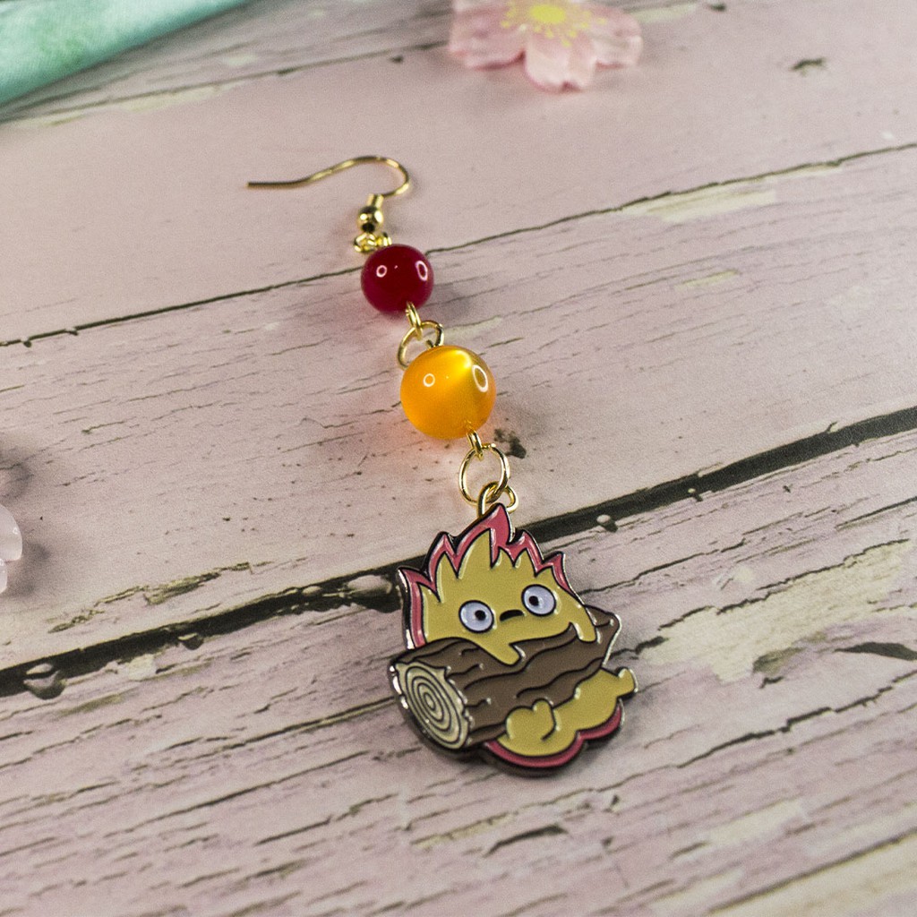 Brincos Calcifer - O Castelo Animado (Studio Ghibli) | Shopee Brasil