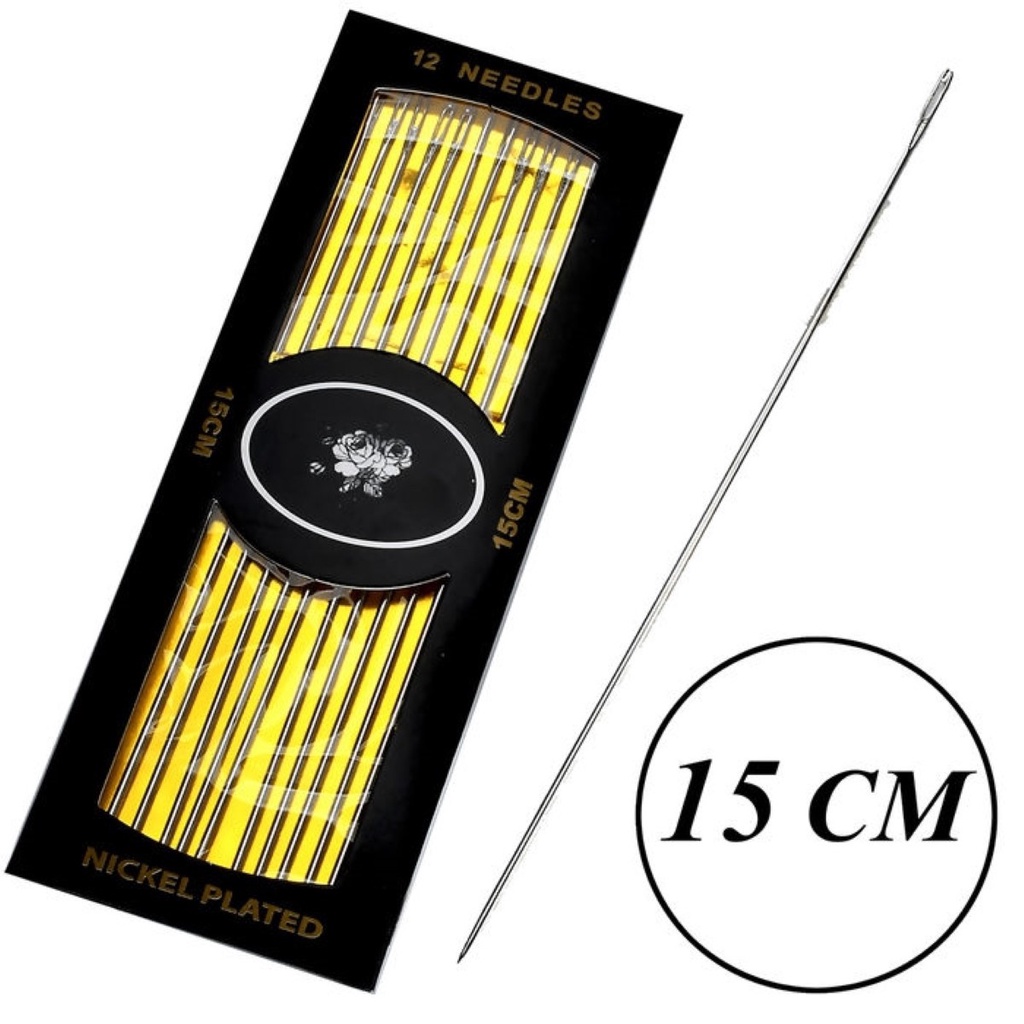 Agulhas Grandes Costura Longas - Vários Tamanhos 15cm | Shopee Brasil