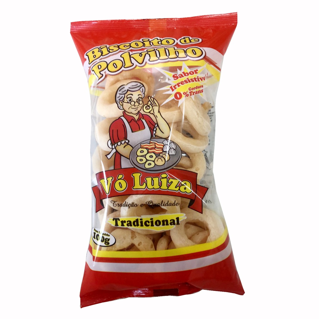 Biscoito de Polvilho Vó Luiza - Salgado Tradicional 100g | Shopee Brasil