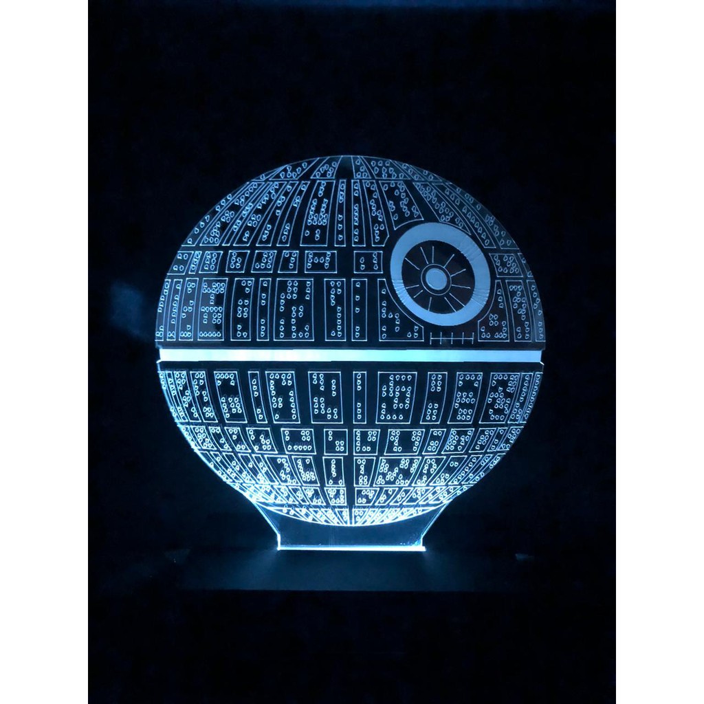 Luminária Led 3D, Death Star, Estrela da Morte, Guerra nas Estrelas ...