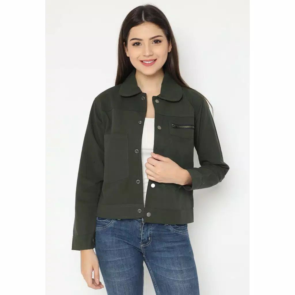 Jaqueta SEMI PARKA CROP Feminina | Shopee Brasil
