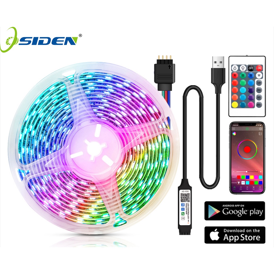Barra De Luz LED RGB 2835 USB Fita Flexível 5M 10M 15M 20M Controle De ...