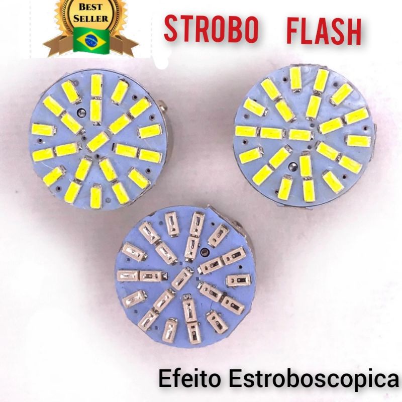 Lâmpada Led Efeito Strobo Flash 2 Polos - Branco/Vermelho - Escorrega o ...